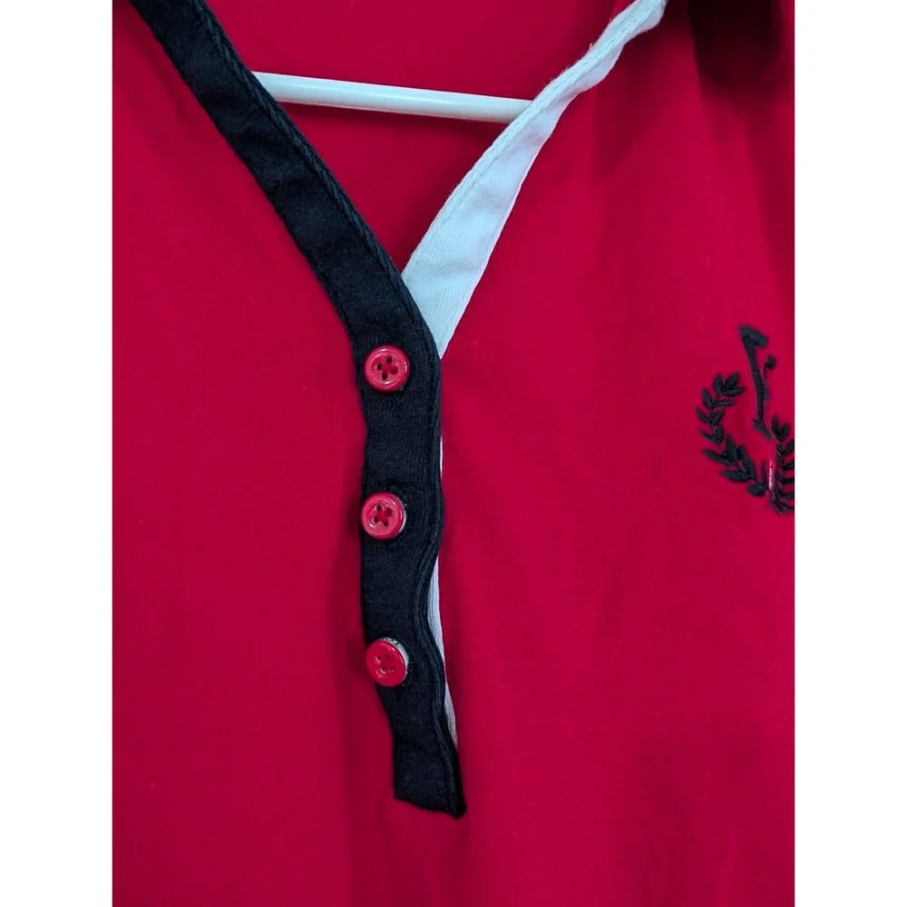 Tommy Hilfiger | Tops | Tommy Hilfiger Womens Red Polo Shirt W H Logo ...